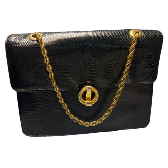 Finesse | Bags | Vintage Finesse Black Leather Bag 95s60s Treasure ...